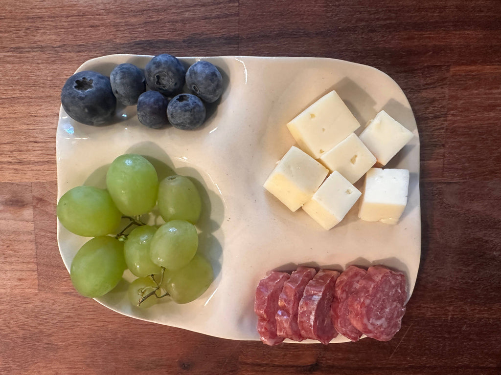 White Ceramic Snack Plate: White – Ri-Ri-Ku